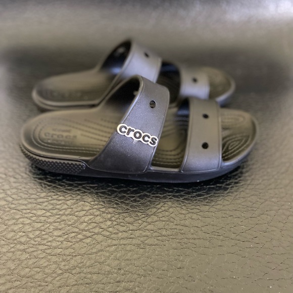 CROCS | Shoes | Crocs Classic Double Strap Slide On Sandals Womens 9 ...